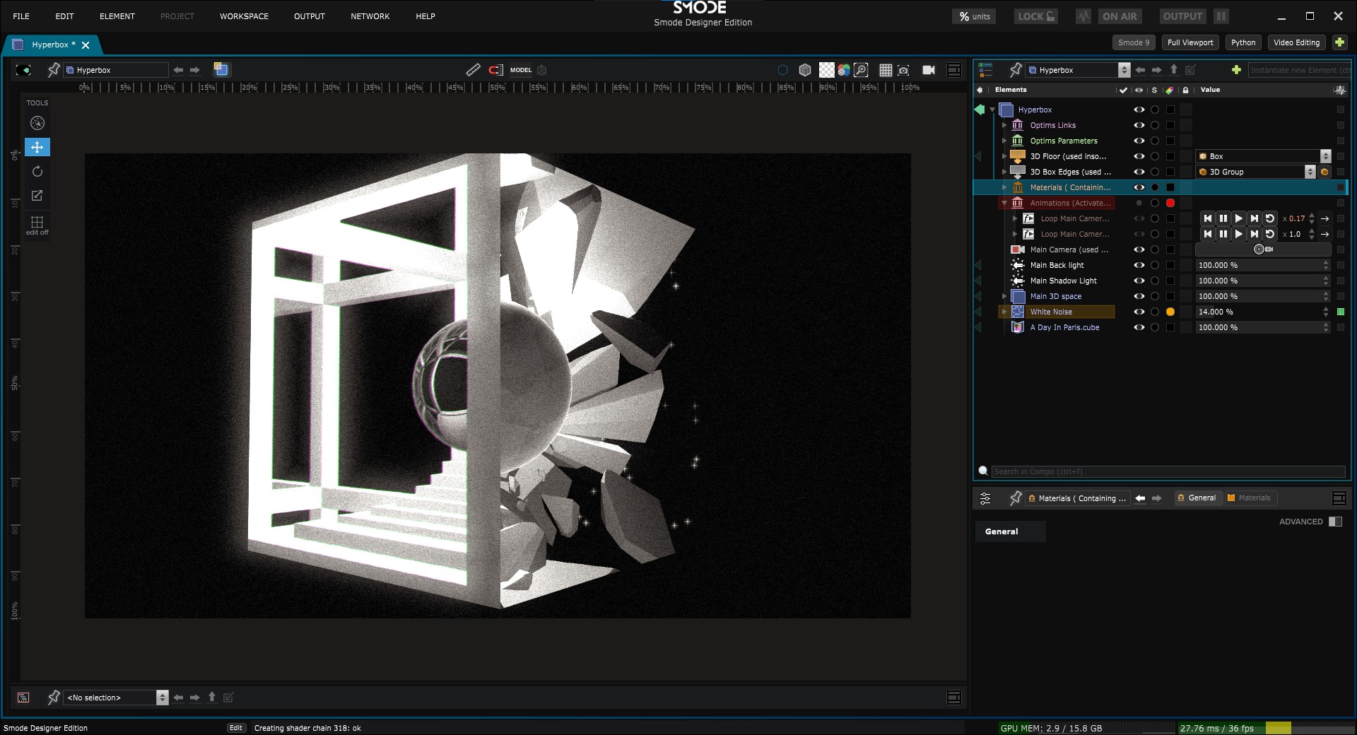 Generative Software for interactive art vfx visual effects