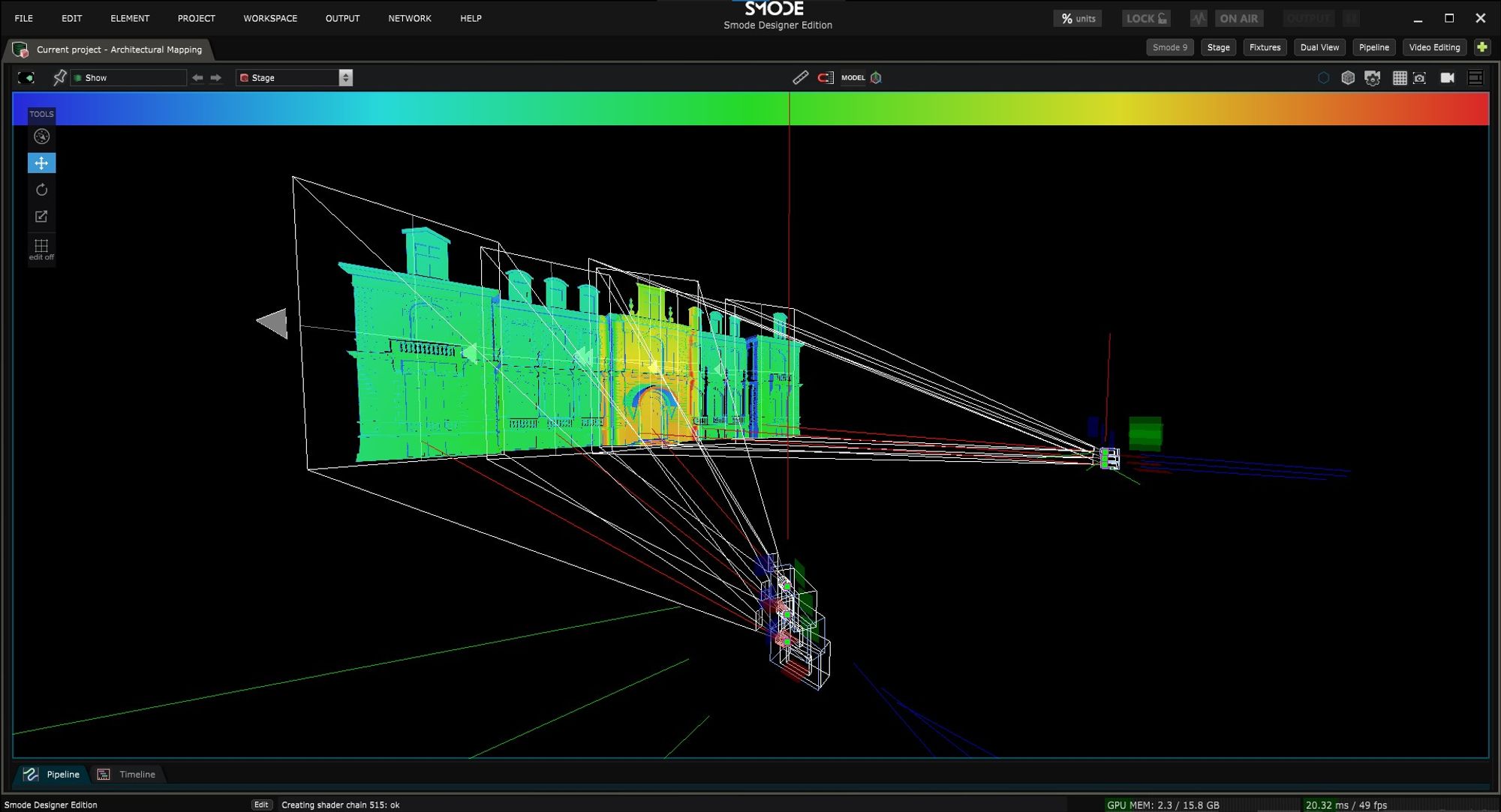 SMODE Platform 3D Stage simulation in real-time